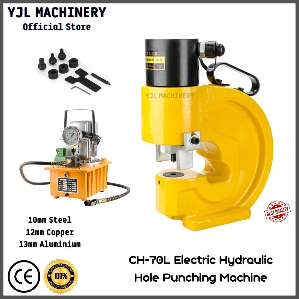 10MM Steel CH-70L Electric Hydraulic Hole Steel Punching Machine Steel ...