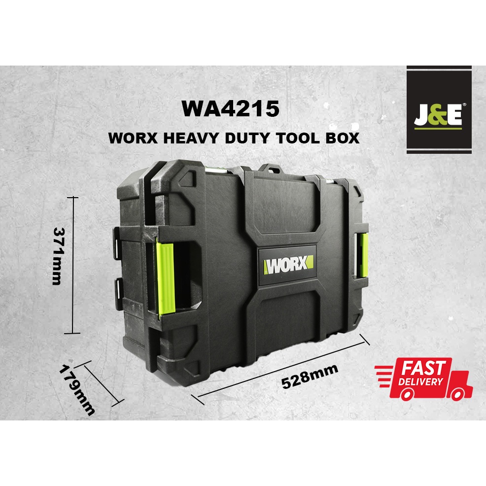 J&E WORX Multi-Function Tool Box WA4215 Household Portable Large Capacity Can Stacking Tool Box ...