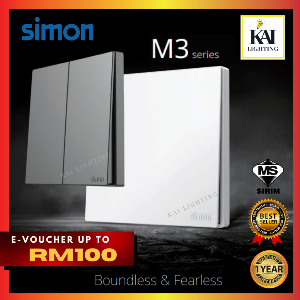 SIMON[European Brand] : M3 Series [2023 NEW SERIES] White/BK : Switch / Switches & Sockets ...