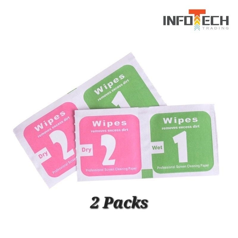 Screen Cleaner Wet Dry Wipes Cleaning Cloth for Screen Protector Mobile ...