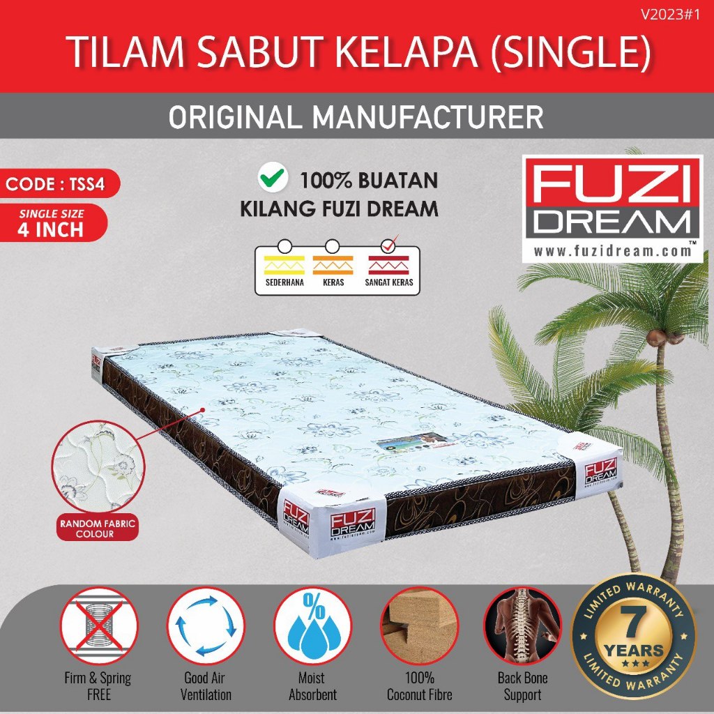 Tilam Sabut Kelapa / 100% Coconut Fibre Mattress for Backpain - DELIVERY KL-SELANGOR ONLY ...