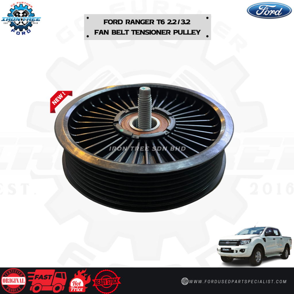 Original Ford Ranger T6 Fan Belt Pulley Tensioner New >FB3Q-19A216-AA