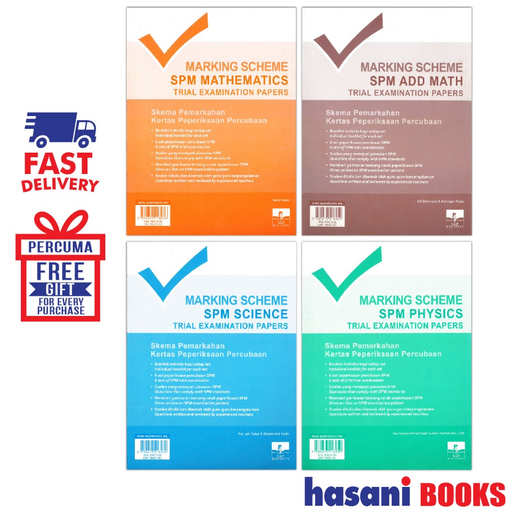 Hasani SAP Marking Scheme SPM Trial Examination Papers | Shopee Malaysia