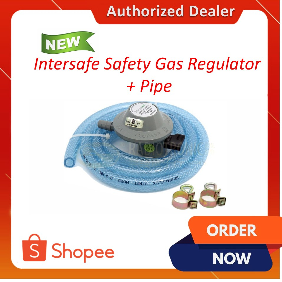 Intersafe Gas Regulator Automatic LPG Sirim Regulator + Pipe 1.5m (Auto ...