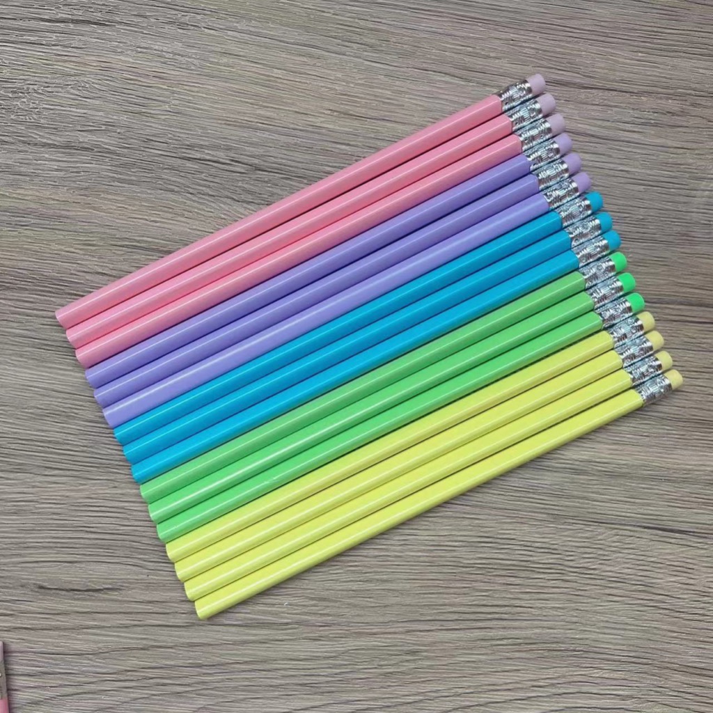 10PCS Triangular Grip Colored Pencils with Erasers for Kids, Wedding ...