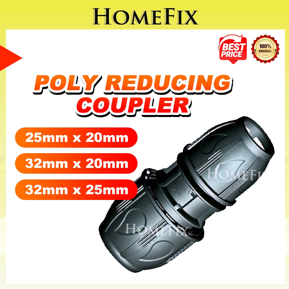 Poly Reducing Socket Coupler PP Poly Water Connection Fitting 20mm 25mm ...