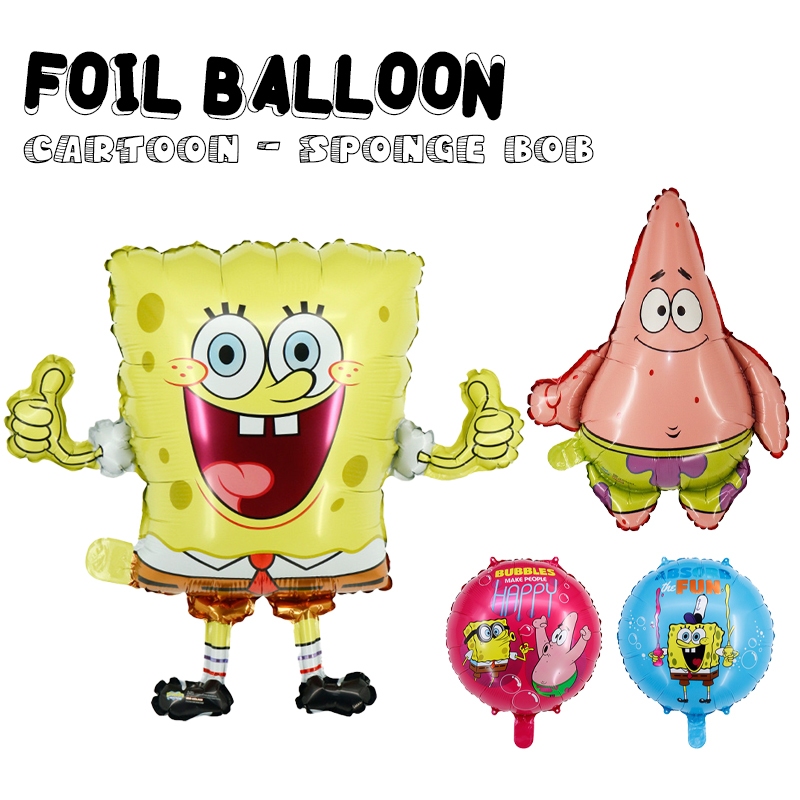 [PANDA] Sponge Bob Cartoon Foil Balloon SpongeBob Balloon for kids ...