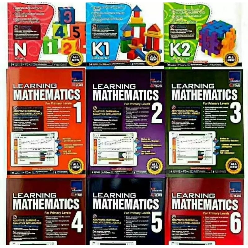 READY STOCK(BOOK)-SAP Singapore Learning Mathematic Maths N1-K1-K2 (9 ...