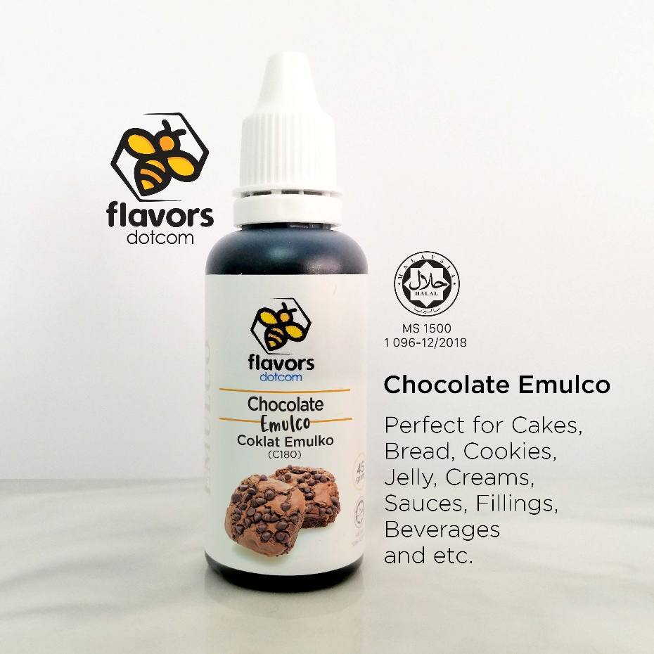 [HALAL] Flavors Dotcom Food Flavouring - Chocolate Emulco C180 (45g ...
