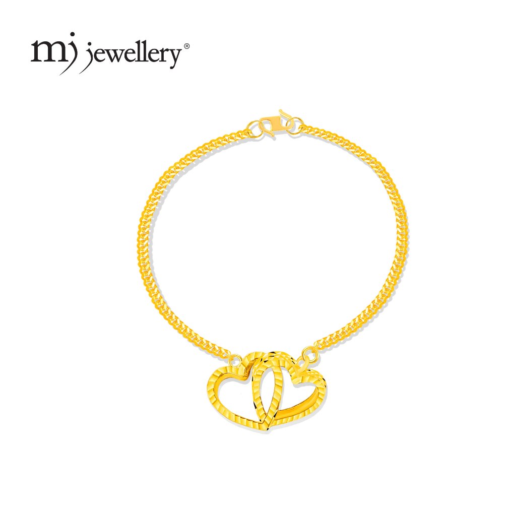 MJ Jewellery 375/9K Gold Bracelet T138 | Shopee Malaysia
