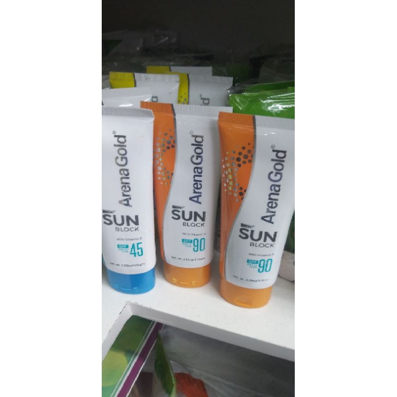 5/5100% Original, Arena Gold Sun Block SPF45+ (100ml) | Shopee Malaysia