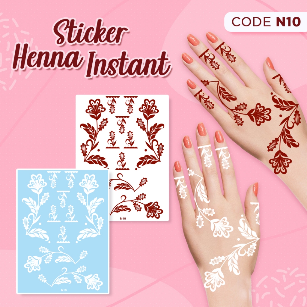 (Free Diamond & Remover) Henna Instant White/&Maroon/ Lace Tattoo ...
