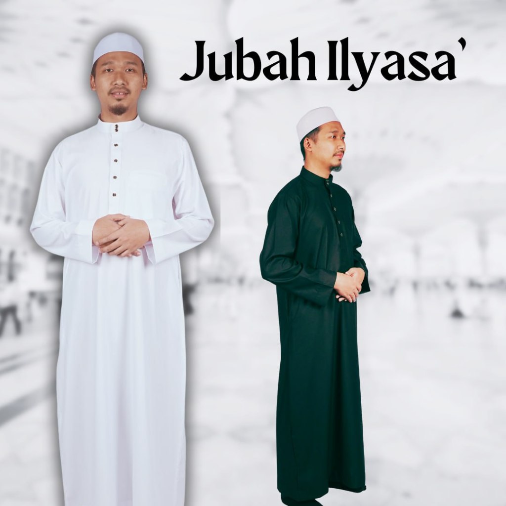 JUBAH ILYASA' (EDISI UMRAH HAJI UMRAH, HITAM/PUTIH) | Shopee Malaysia