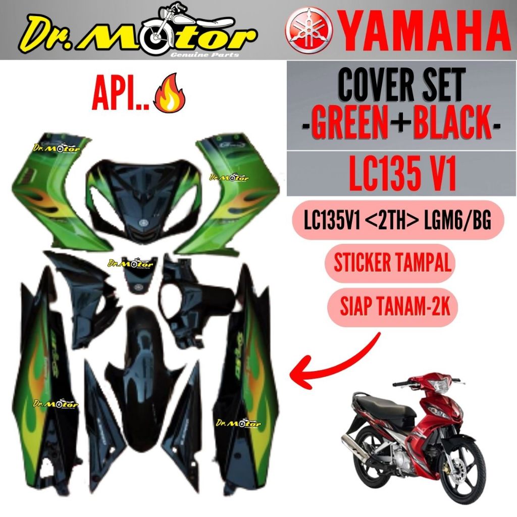 LC135 V1 LC 135 135LC Coverset Sticker Api Cover Set Body Caver Kaver ...