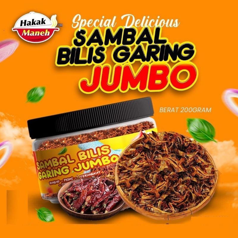 HAKAK MANEH SAMBAL BILIS GARING JUMBO 200 GRAM | Shopee Malaysia