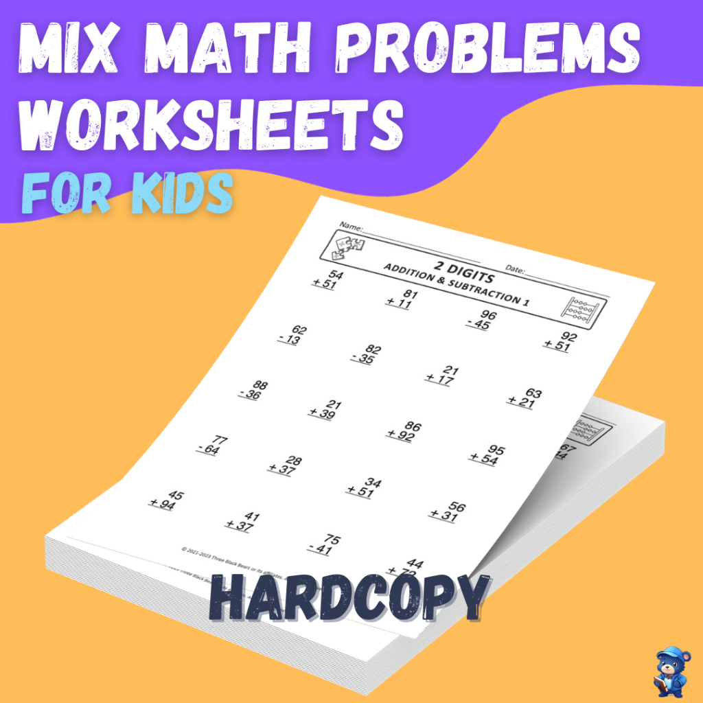 [Hardcopy] Mix Problems Mathematics Worksheets for Kids | Addition and ...