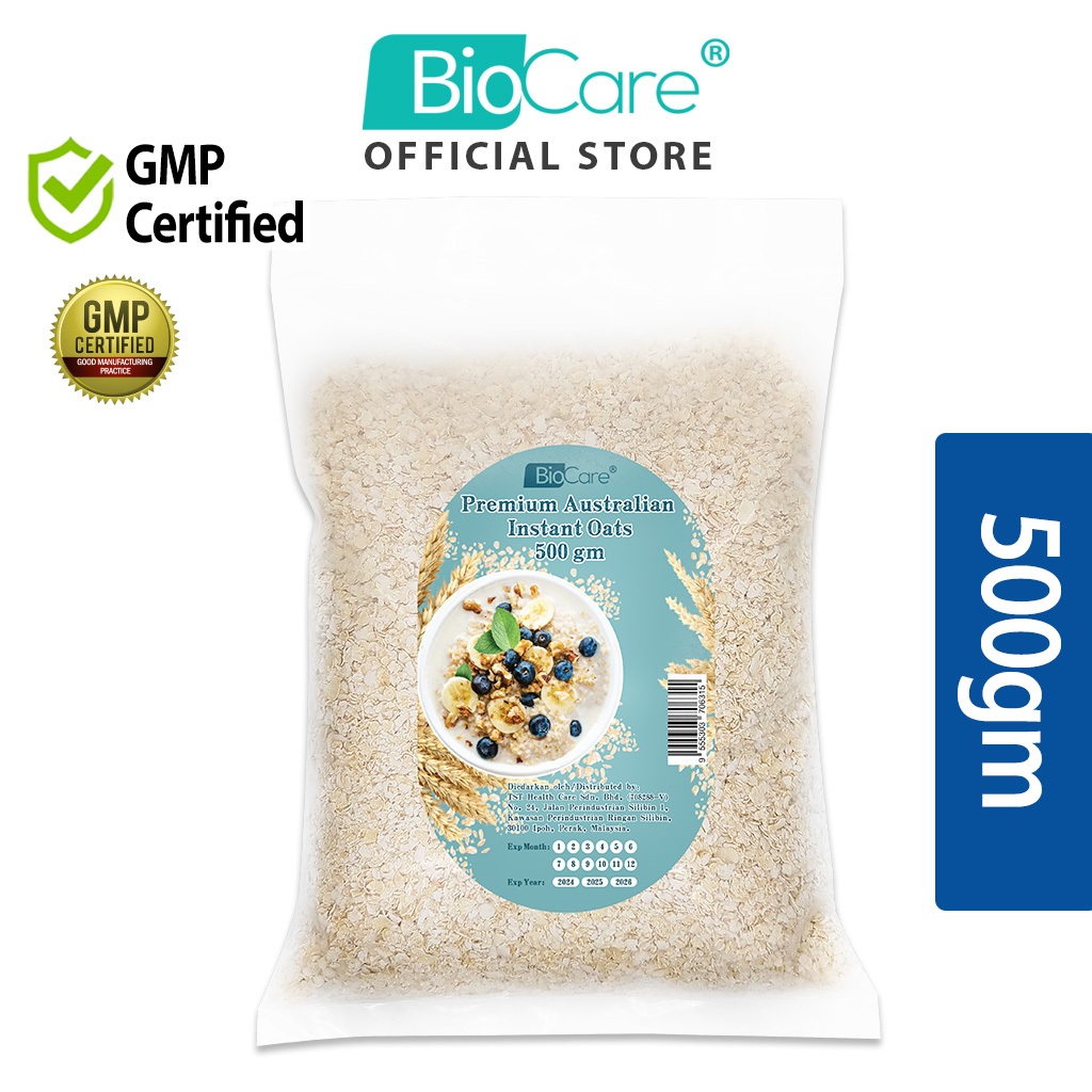 Biocare Premium Australian Instant Oats 500gm 澳大利亚优质即溶燕麦片 | Shopee Malaysia