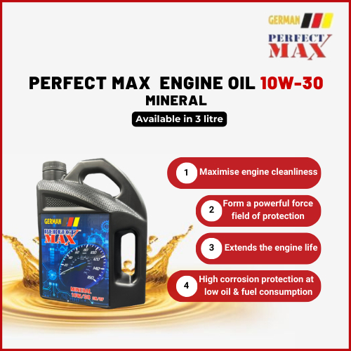 Perfect Max Engine Oil 10W-30 (3L) Minyak Engin Mineral 10W-30 | Shopee ...