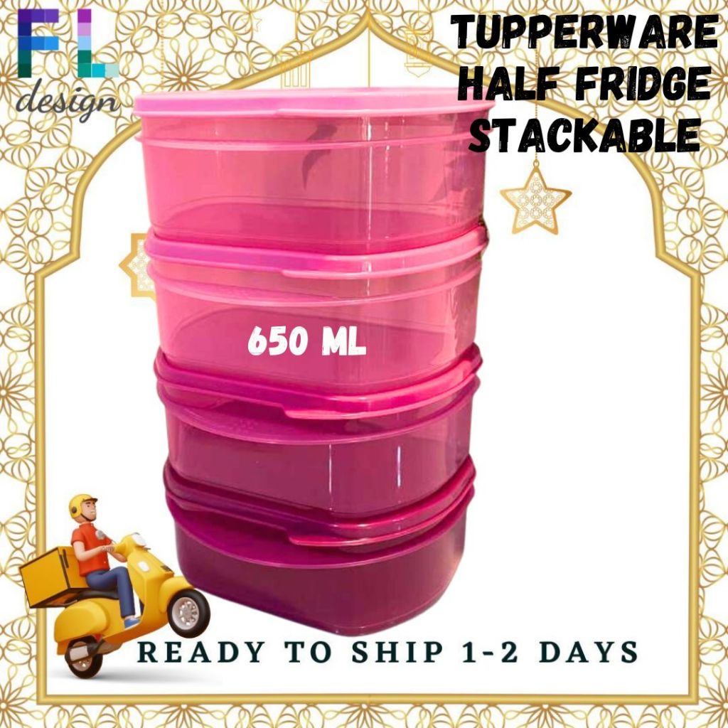 Tupperware Half Fridge Stackable Stack 650ml (1pc) | Shopee Malaysia