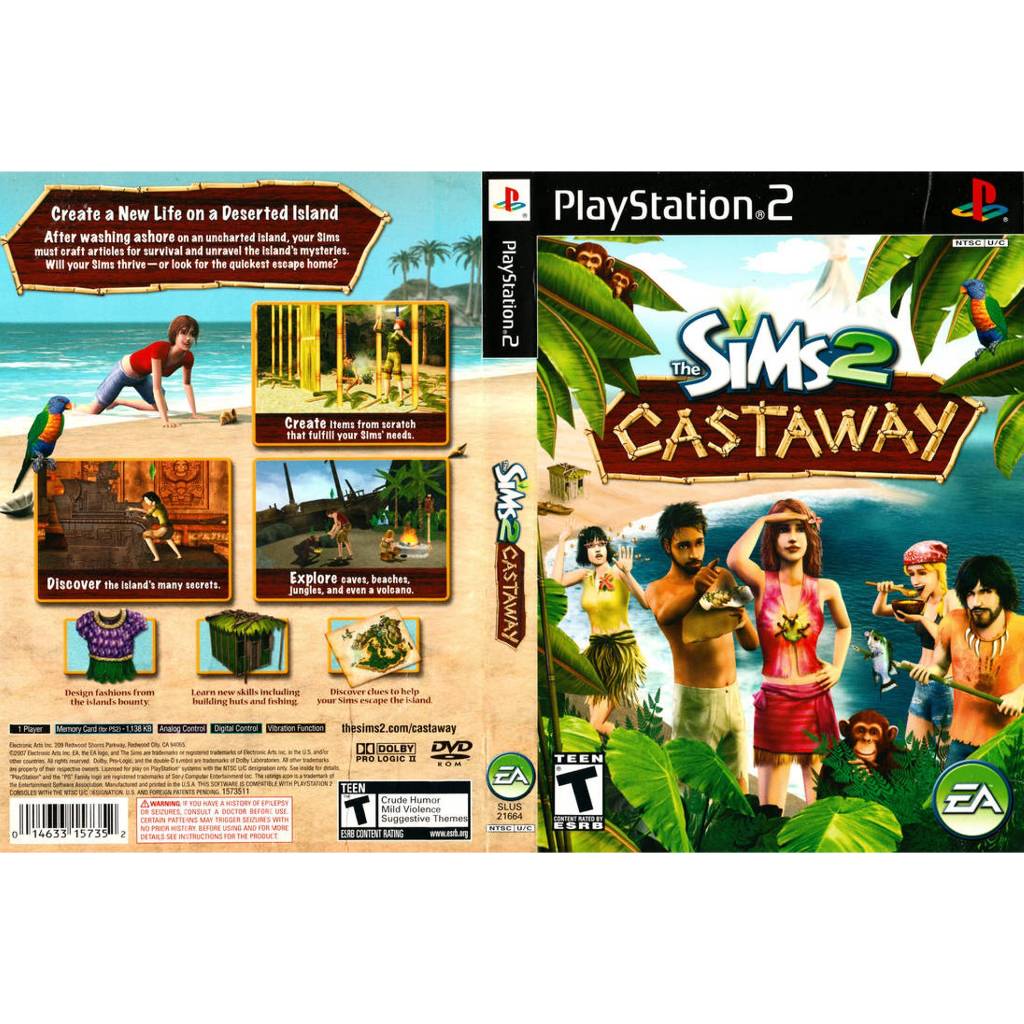 PS2 DVD Games The Sims 2 - Castaway | Shopee Malaysia