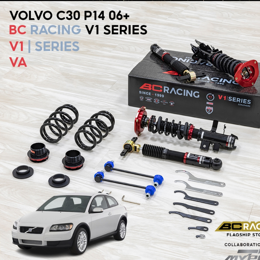 BC Racing V1 Series High Low Soft Hard Adjustable Absorber VOLVO C30 ...