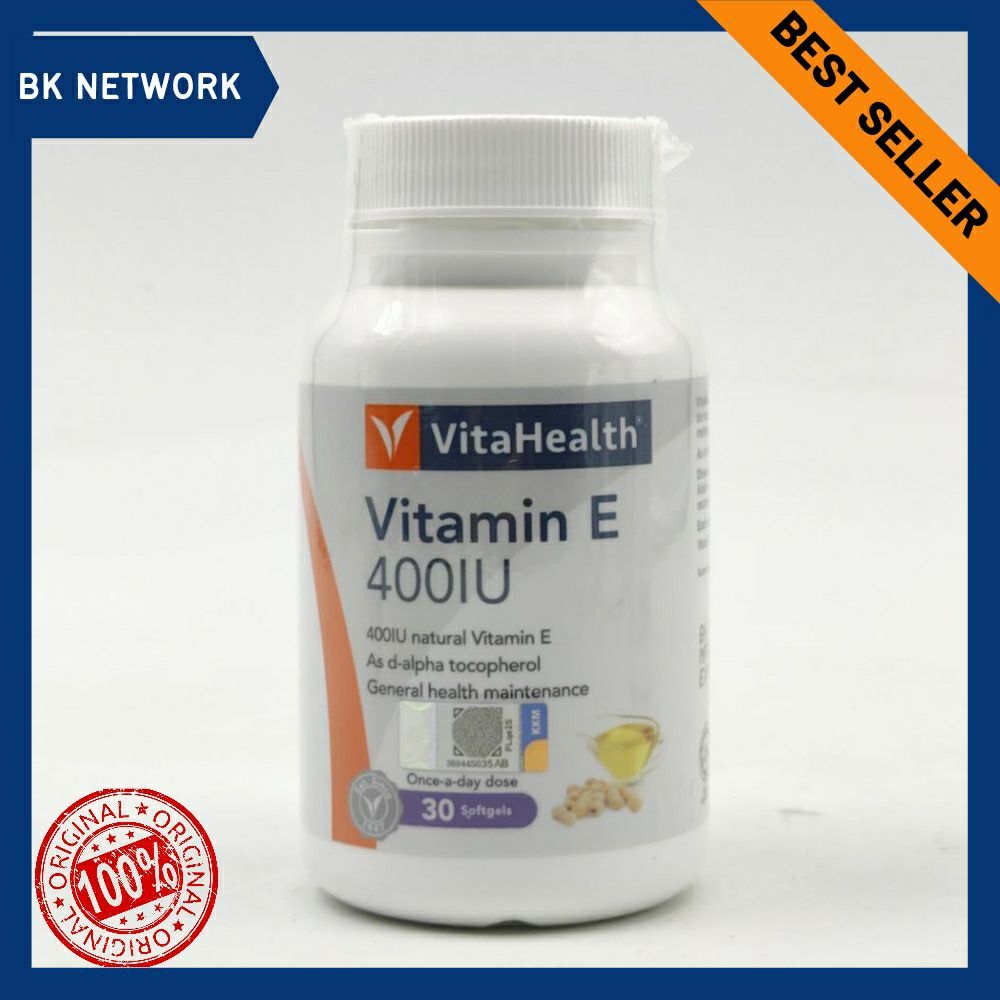 💯ORIGINAL🔥 VITAHEALTH: Vitamin E 400IU (HALAL) 30 Softgels EXP 2025 ...