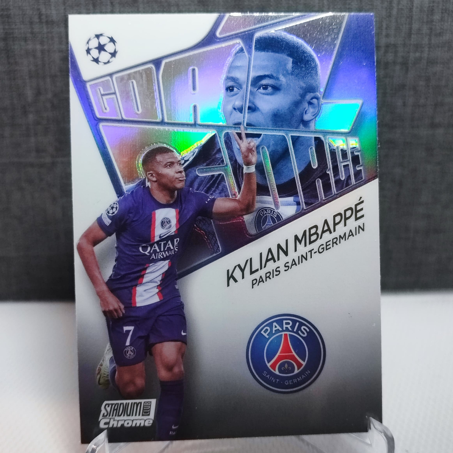 Topps Chrome Kylian Mbappe Goal Force Football Card Kad Bola Sepak ...