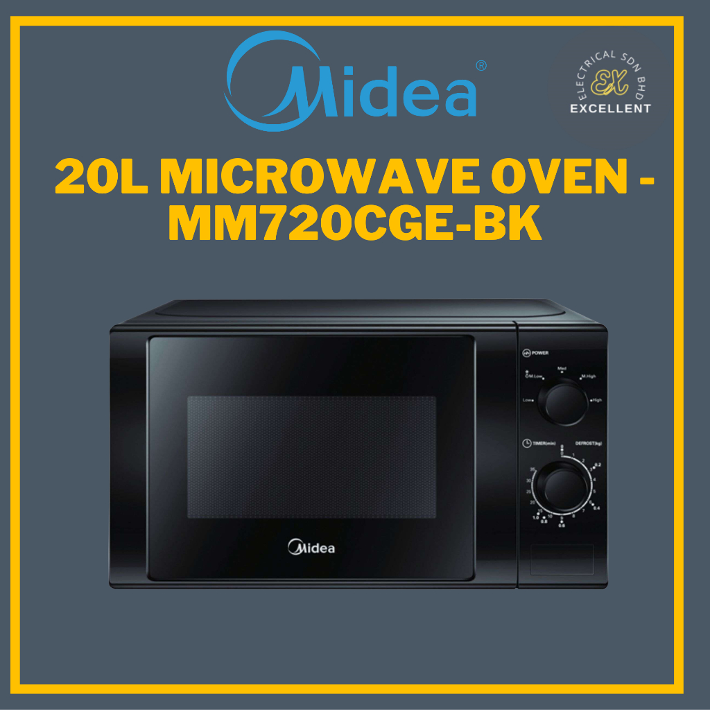 (DENTED) MIDEA 20L Microwave Oven - MM720CGE-BK (DENTED LAST UNIT ...