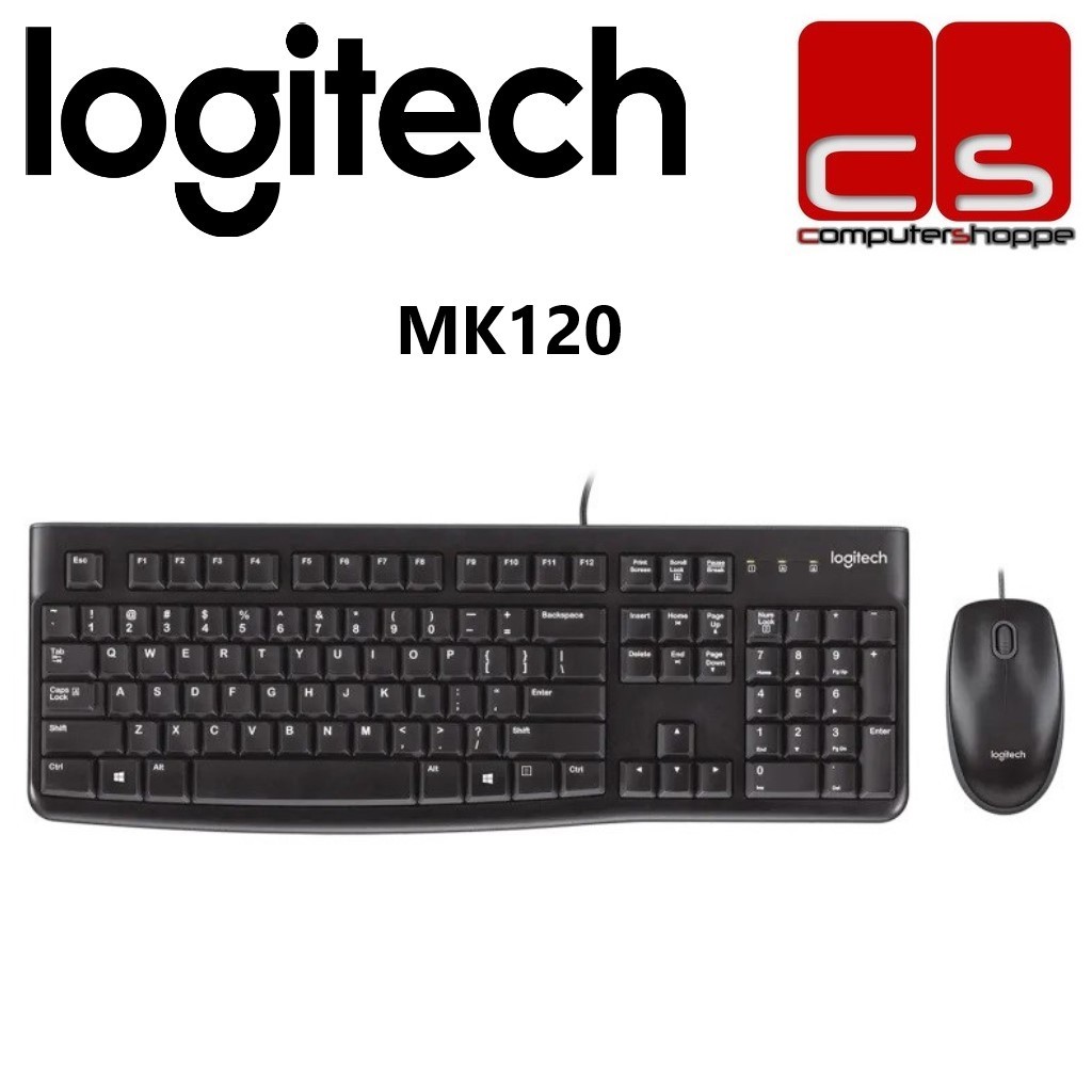 Logitech MK120 Wired Keyboard and Mouse Combo | Shopee Malaysia