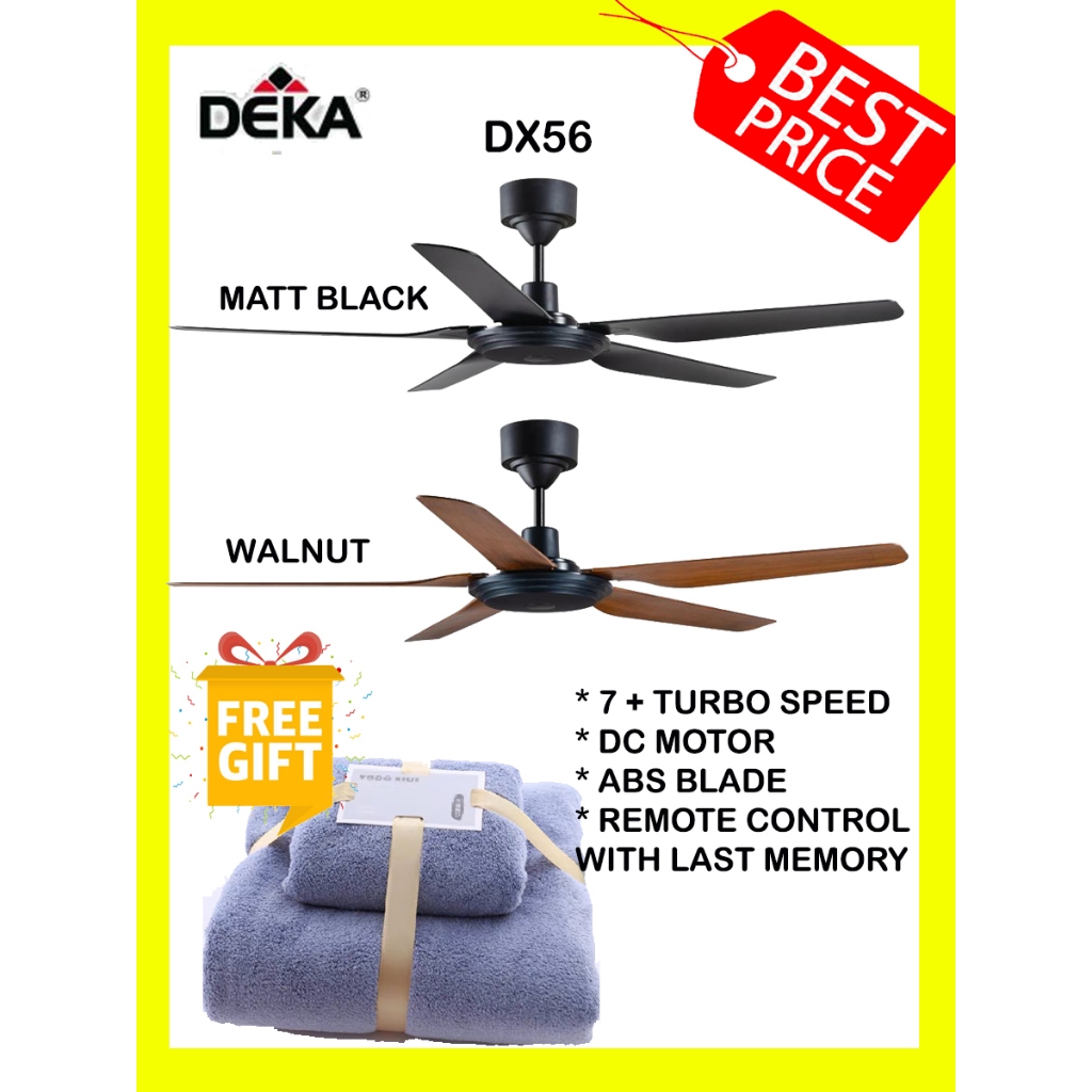 DEKA (New2023) DX 56”DC motor Remote fan 8 Speed Turbo Ceiling Fan ...