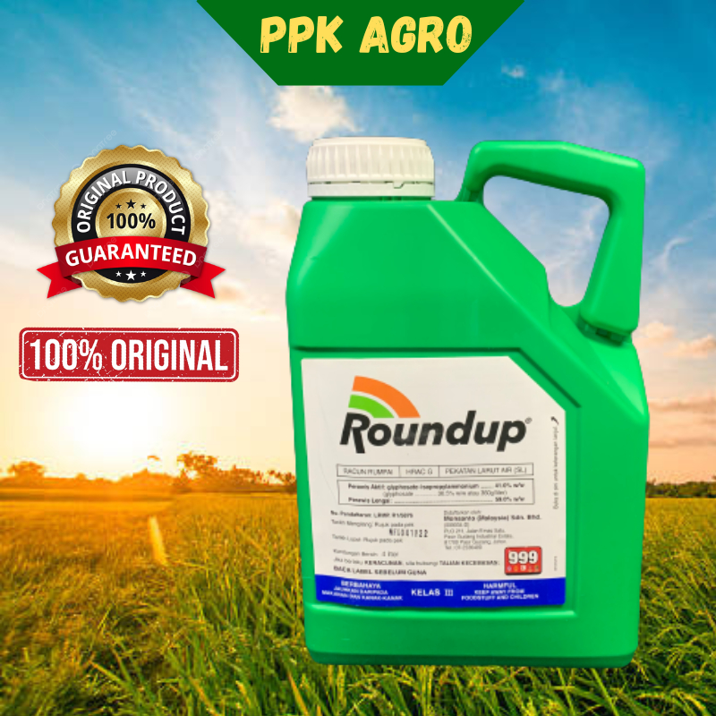 4L Roundup Original【Bukan Barang Tiruan】Glyphosate 41% Racun Round Up ...