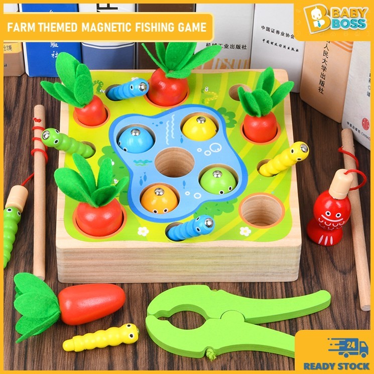 BabyBoss Farm Themed Magnetic Fishing Game Develop Fine Motor Skills ...