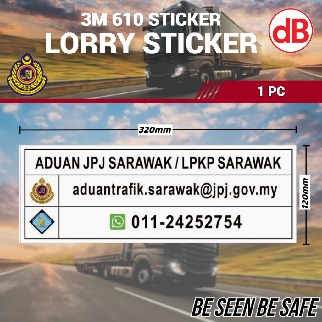( 320mm x 120mm ) Aduan JPJ Sarawak / LPKP Sarawak - 3M 610 Reflective ...