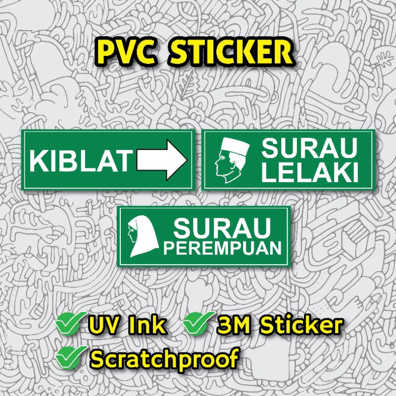 Sticker Kiblat & Surau / Sticker With Board | Shopee Malaysia