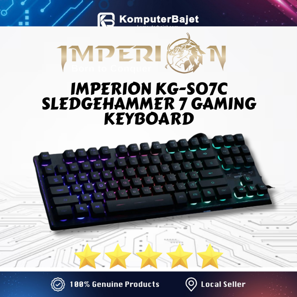 Imperion KG-S07C Sledgehammer 7 RGB Gaming Keyboard (Black) | Shopee ...