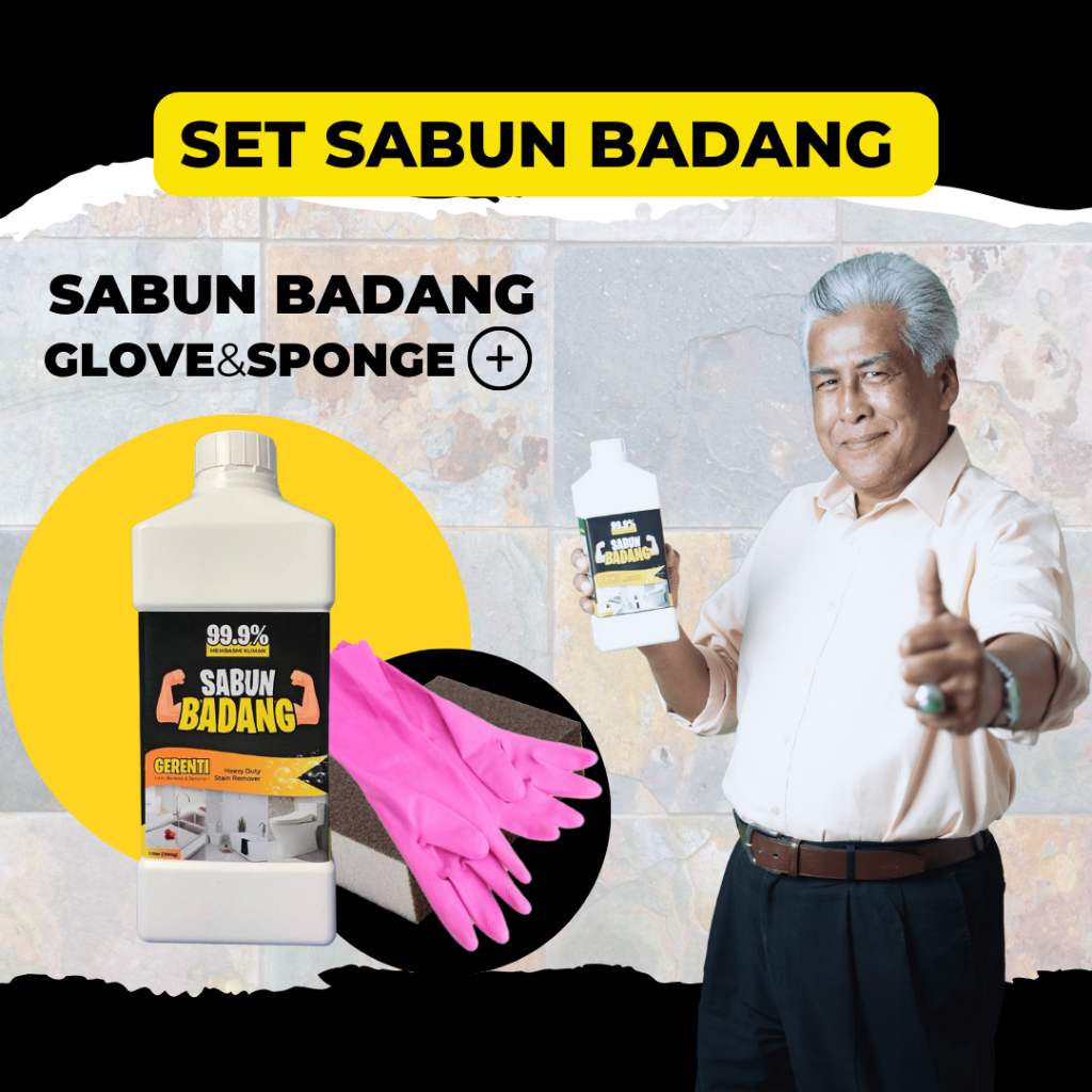 SET CUCI RUMAH SABUN BADANG , GLOVES HEAVY DUTY DAN SPAN DIAMOND MAGIC ...