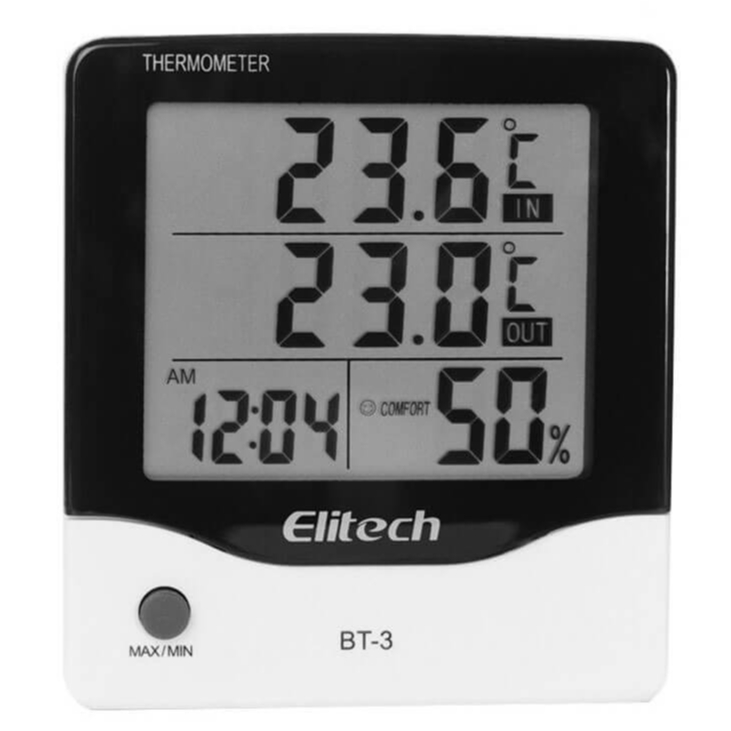 Elitech Bt 3 Thermohygrometer Indooroutdoor Digital Lcd Thermometer Dual Temperature Humidity 