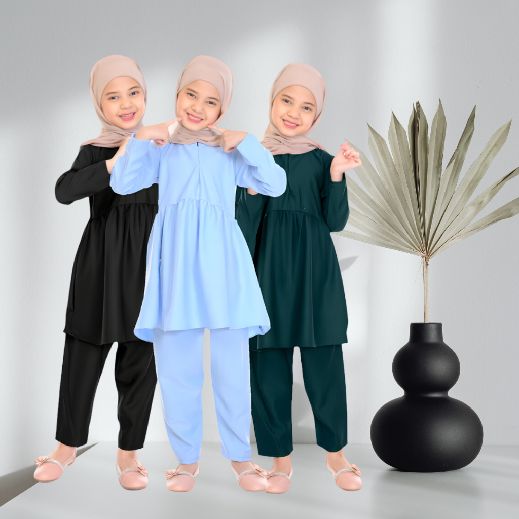 BAJU BUDAK SUIT MUSLIMAH BASIC BLOUSE DAN SELUAR SET for Raya 2024 ...