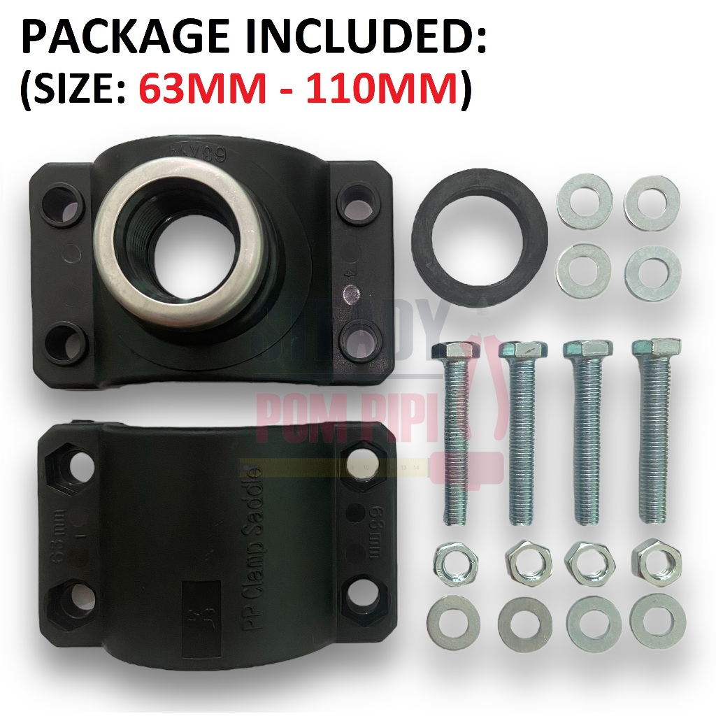 HDPE POLY CLAMP SADDLE (32MM-160MM) / REINFORCED CLAMP SADDLE / POLY ...