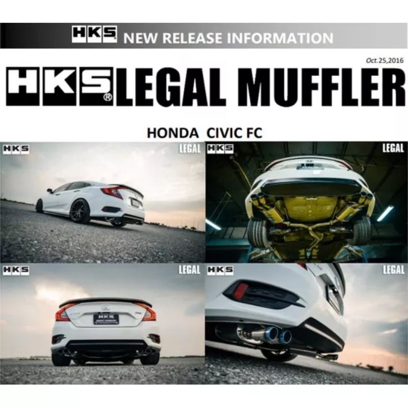HKS LEGAL MUFFLER TWIN TITANIUM HONDA CIVIC FC 1.5T 2016 | Shopee Malaysia