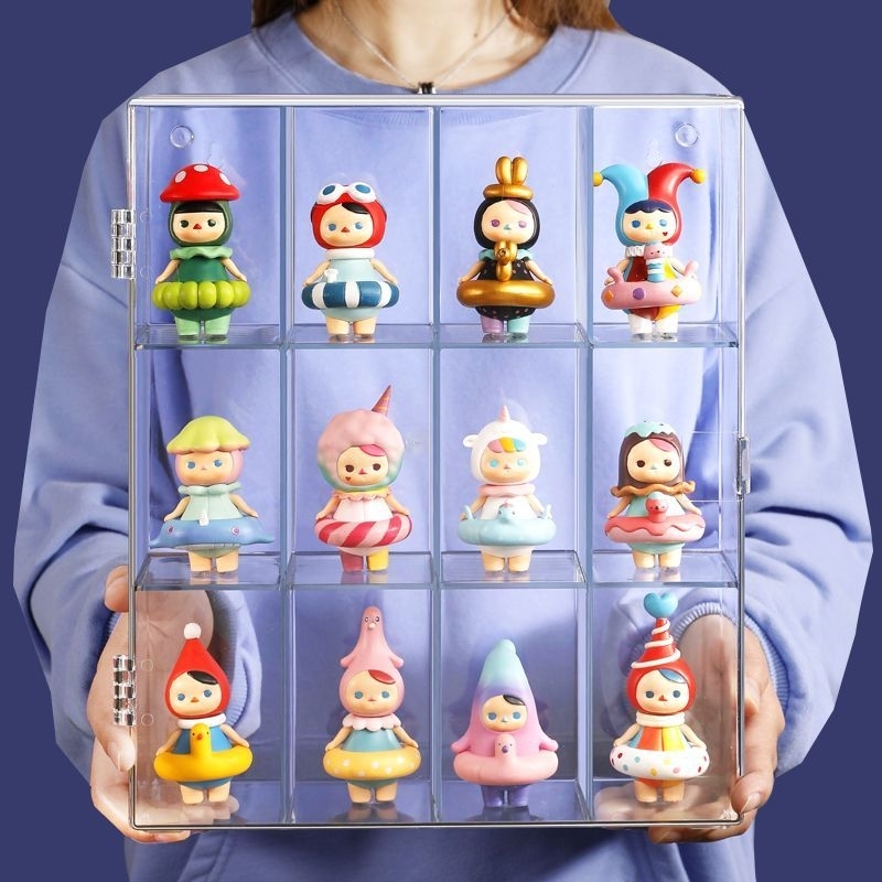 Doll Display Box Organizer Storage Box Toy Blind Box Transparent Multi ...