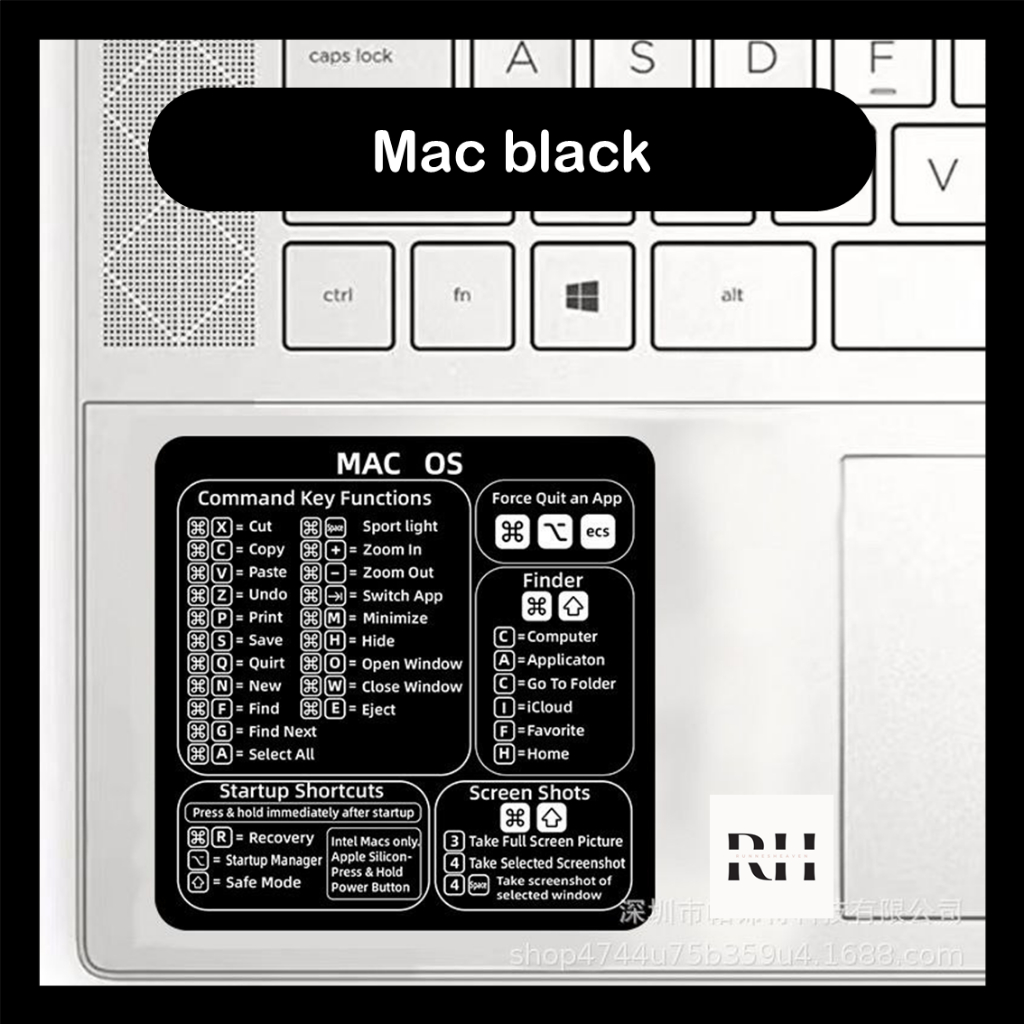 Windows PC Reference Keyboard Shortcut Sticker Adhesive for PC Laptop ...