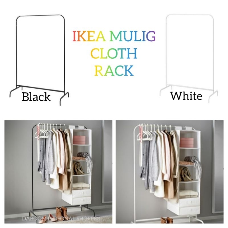 💥READY STOCK💥IKEA MULIG CLOTH RACK (BLACK/WHITE) | Shopee Malaysia