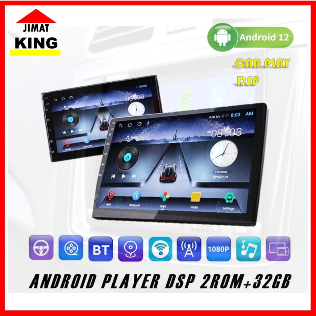 Android Player [2GB RAM+32GB ROM] Car Android Player Kereta Touchscreen ...