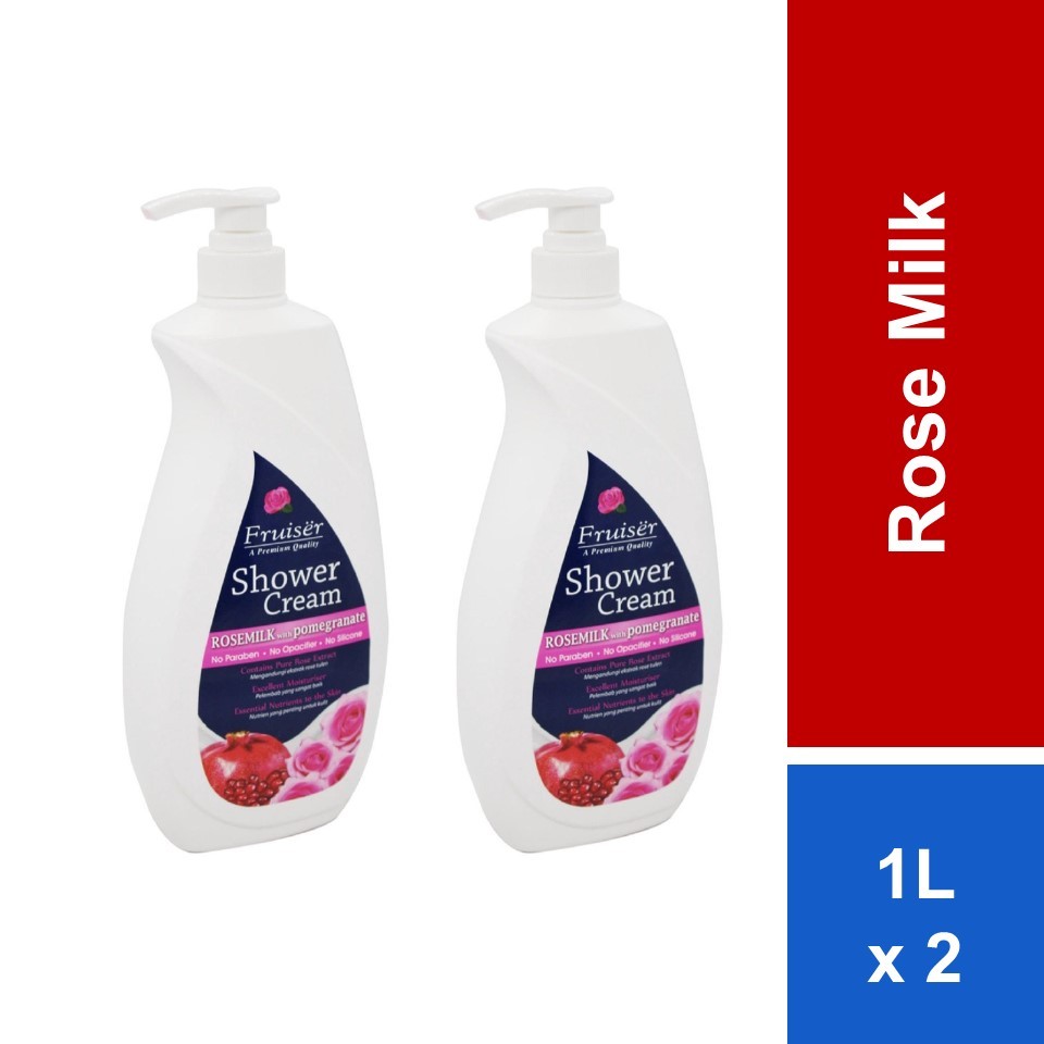 [Bundle of 2] Fruiser Shower Cream- Rose Milk 1000ml | Shopee Malaysia