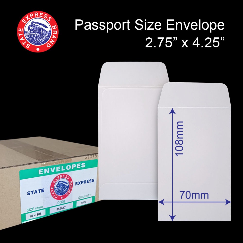State Express 80gsm 2.75"x4.25" (70x108mm) Passport Size Un-gummed ...