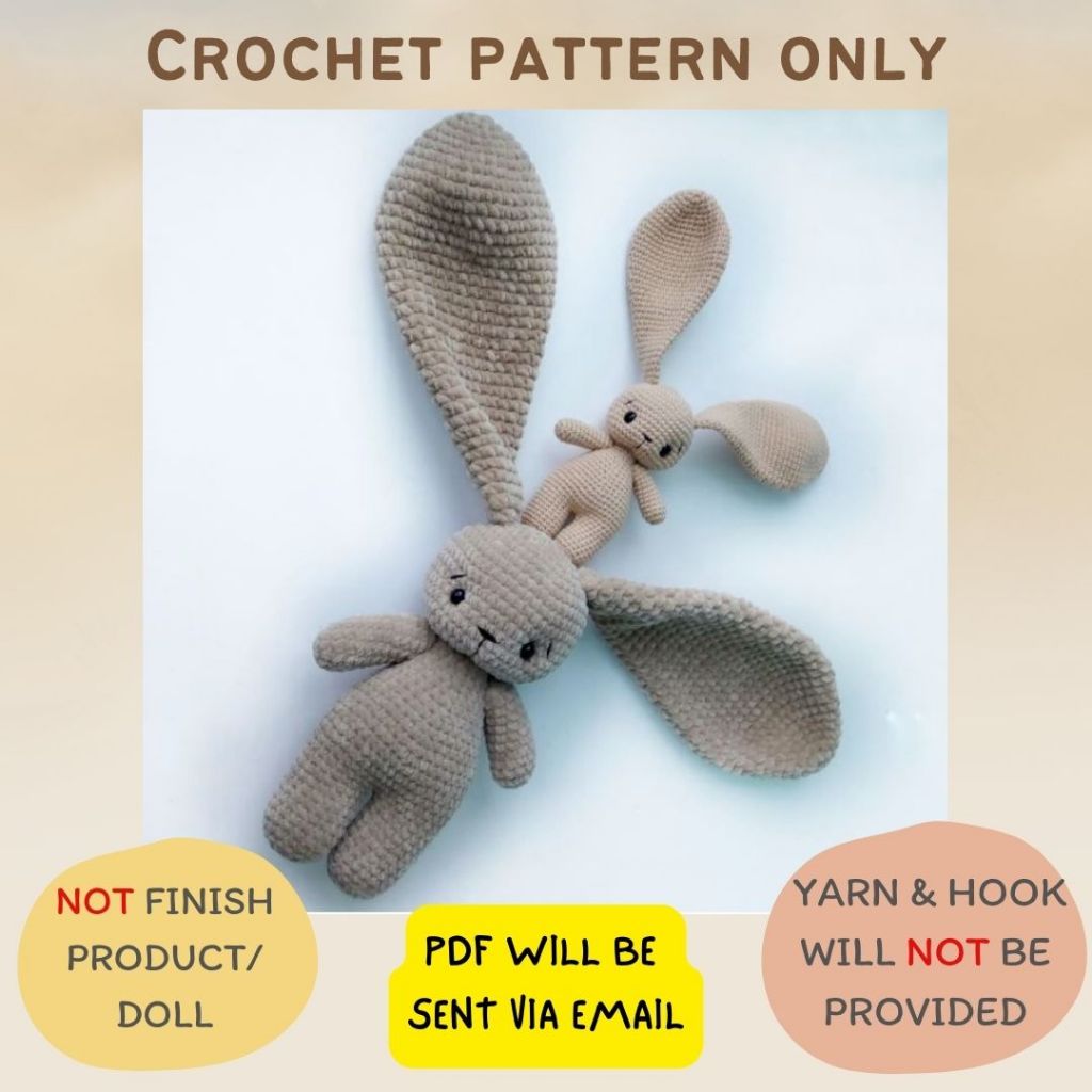 [C164] Cute Bunny Long Ears Amigurumi Crochet Pattern (PDF ONLY ...