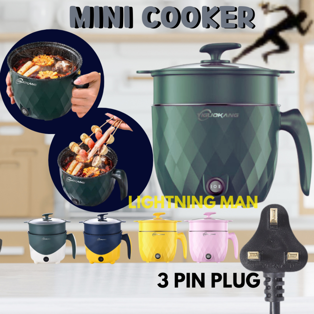 3 PIN PLUG 💥 Mini Cooker Electric Cooker Travel Mini Cooker Portable ...