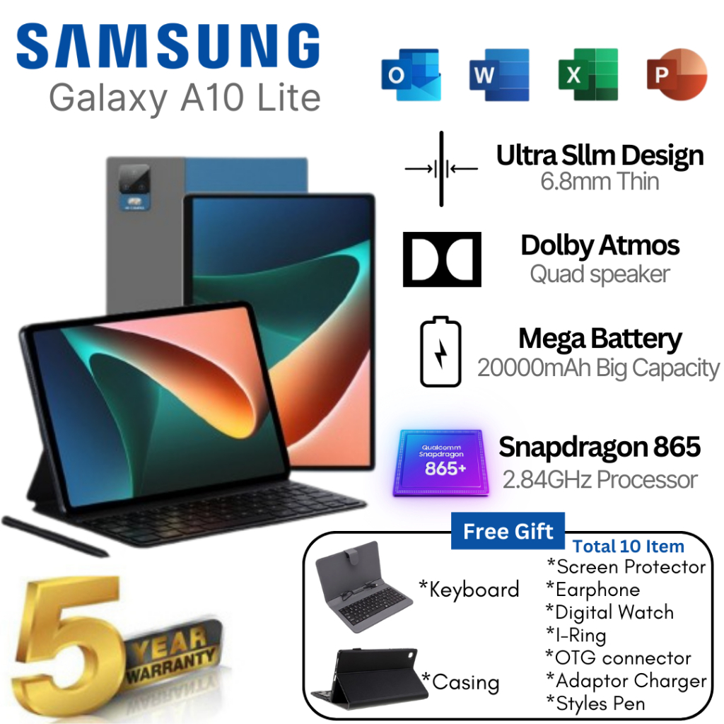 Latest 5G Tablet Samsung Galaxy 12 Inch Tablet P20 16GB+512GB Learning ...