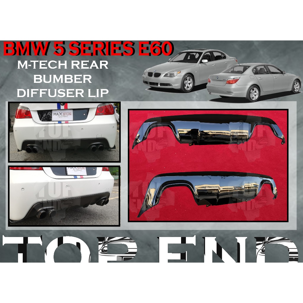 BMW 5 SERIES E60 M-TECH REAR BUMPER DIFFUSER LIP REAR LIP REAR DIFFUSER ...